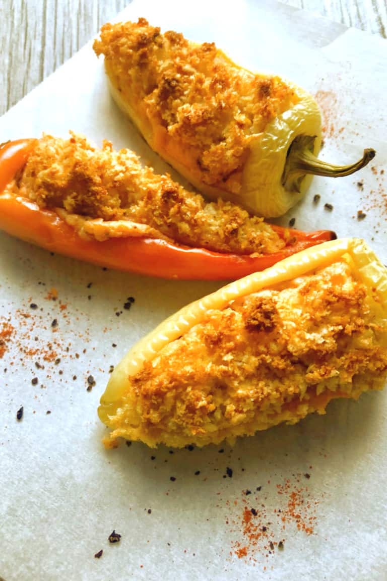 Stuffed Hot Peppers (Baked not Fried) - Pesto for Pennies