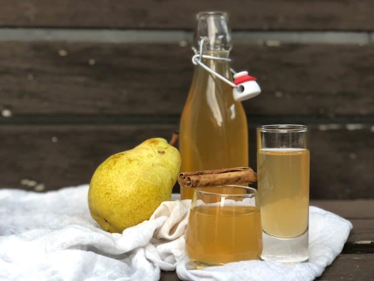 Homemade Poached Pear Liqueur - Pesto for Pennies