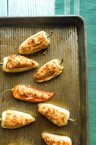 Stuffed Hot Peppers (Baked not Fried) - Pesto for Pennies